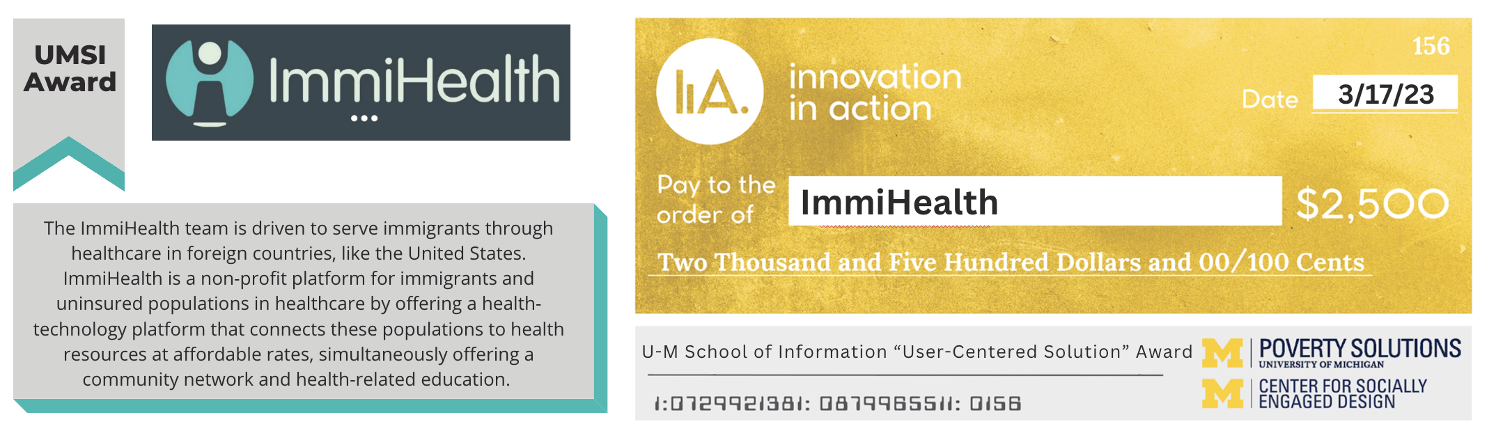 U-M and UMSI students awarded at Innovation in Action final showcase | umsi