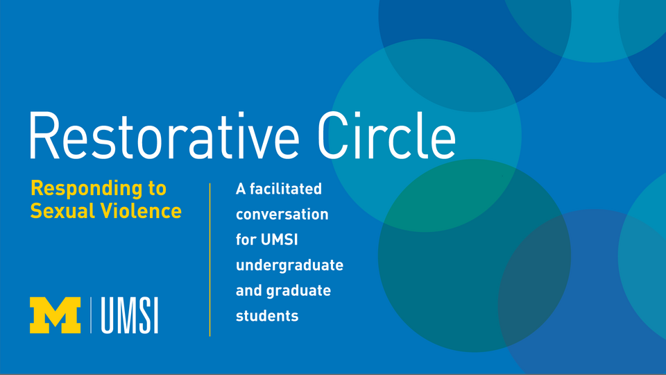 Restorative Circle: Responding to Sexual Violence | umsi