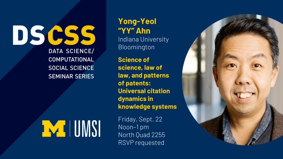 Data Science/Computational Social Science Seminar: Yong-Yeol "YY" Ahn ...