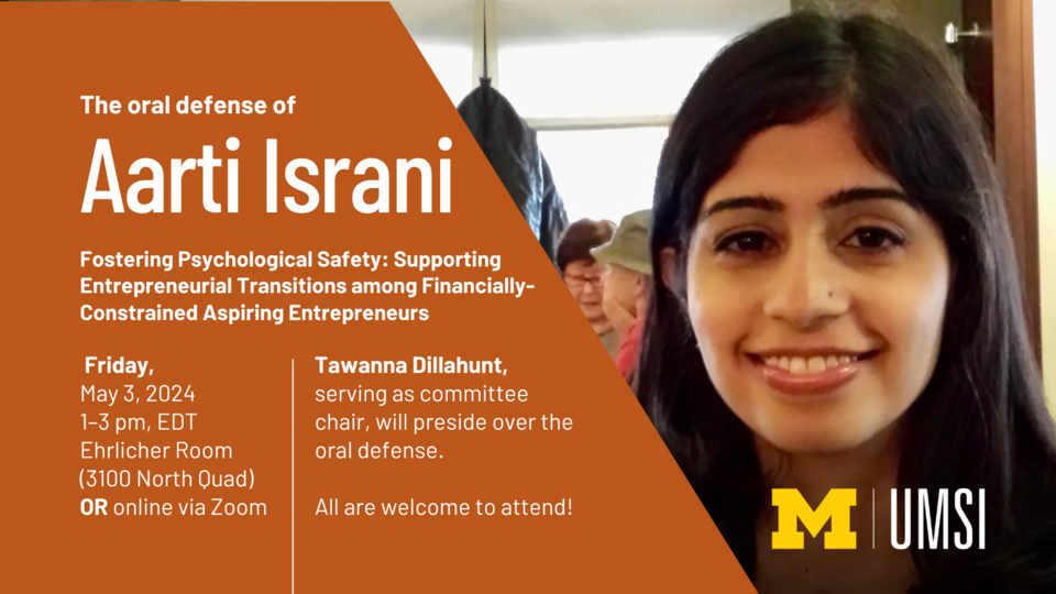 Dissertation defense: Aarti Israni | umsi