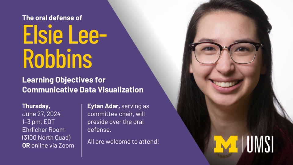 Dissertation defense: Elsie Lee-Robbins | umsi