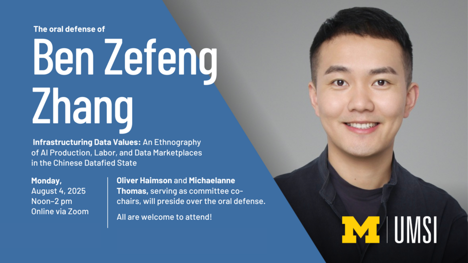 Dissertation defense: Ben Zefeng Zhang | umsi