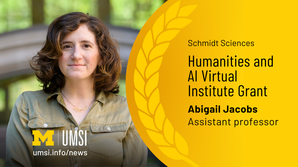 Abigail Jacobs earns Schmidt Sciences grant for interdisciplinary ...