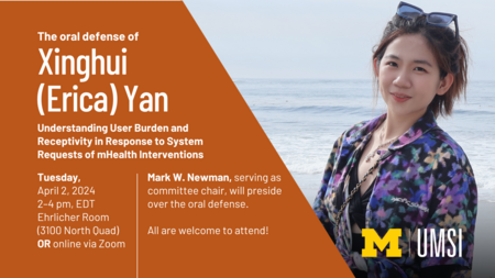 Dissertation defense: Xinghui (Erica) Yan | umsi