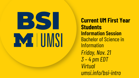 Current U-M First-Year Information Session #8 | umsi